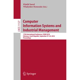 Springer International Publishing Computer Information Systems and Industrial Management, Kartoniert (TB)