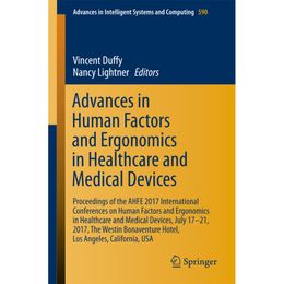 Springer International Publishing Advances in Human Factors and Ergonomics in Healthcare and Medical Devices, Kartoniert (TB)