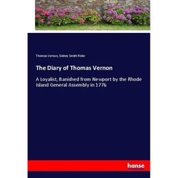 Hansebooks The Diary of Thomas Vernon - Thomas Vernon, Sidney Smith Rider, Kartoniert (TB)