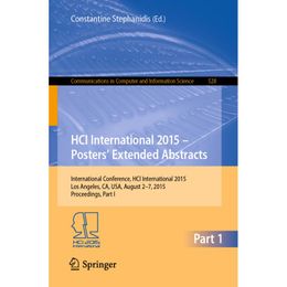 HCI International 2015 - Posters' Extended Abstracts.Pt.1, Kartoniert (TB)