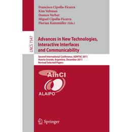 Springer Berlin Heidelberg Advances in New Technologies, Interactive Interfaces and Communicability, Kartoniert (TB)