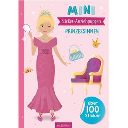 Ars Edition Mini-Sticker-Anziehpuppen - Prinzessinnen, Kartoniert (TB)