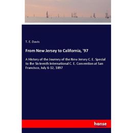 Hansebooks From New Jersey to California, '97 - T. E. Davis, Kartoniert (TB)