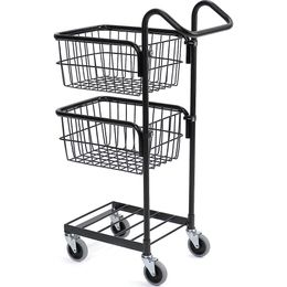 HelgeNyberg Einkaufswagen KOMPAKT, 2 Körbe, Gestell schwarz, ab 5 Stk