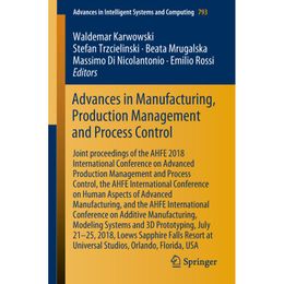 Springer International Publishing Advances in Manufacturing, Production Management and Process Control, Kartoniert (TB)