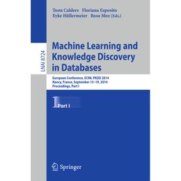 Springer Berlin Heidelberg Machine Learning and Knowledge Discovery in Databases, Kartoniert (TB)