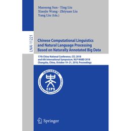 Springer International Publishing Chinese Computational Linguistics and Natural Language Processing Based on Naturally Annotated Big Data, Kartoniert (TB)