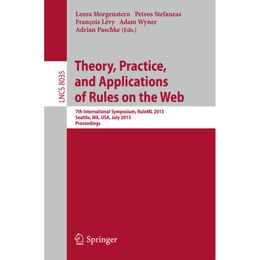 Theory, Practice, and Applications of Rules on the Web, Kartoniert (TB)
