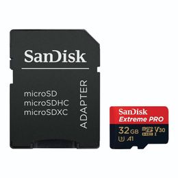 Sandisk microSDHC Extreme Pro 32GB (A1/ V30/ U3/ R100/ W90) + Adapter "Mobile"