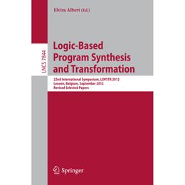 Logic-Based Program Synthesis and Transformation, Kartoniert (TB)