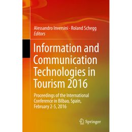 Springer Information and Communication Technologies in Tourism 2016, Kartoniert (TB)