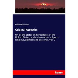 Hansebooks Original Acrostics - Robert Blackwell, Kartoniert (TB)