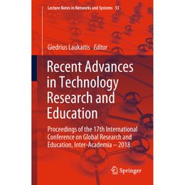 Springer Recent Advances in Technology Research and Education, Kartoniert (TB)