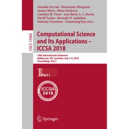 Springer International Publishing Computational Science and Its Applications - ICCSA 2018, Kartoniert (TB)