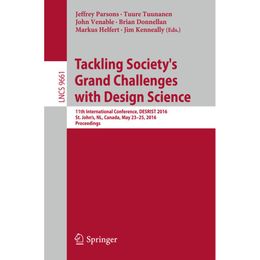 Springer International Publishing Tackling Society's Grand Challenges with Design Science, Kartoniert (TB)