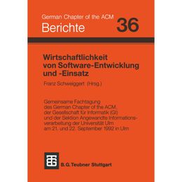 Vieweg+Teubner Verlag Wirtschaftlichkeit von Software-Entwicklung und Software-Einsatz, Kartoniert (TB)