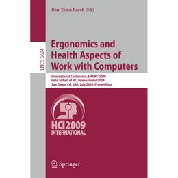 Springer Berlin Heidelberg Ergonomics and Health Aspects of Work with Computers, Kartoniert (TB)