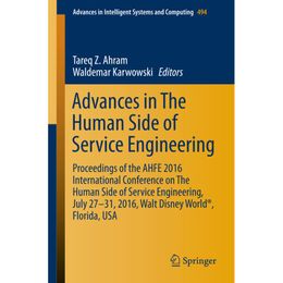 Springer Advances in The Human Side of Service Engineering, Kartoniert (TB)