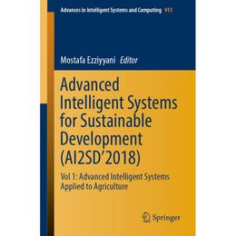 Springer Advanced Intelligent Systems for Sustainable Development (AI2SD'2018), Kartoniert (TB)