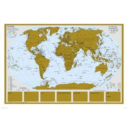 Scratchmap/Rubbelkarte THE WORLD - Heinrich Stiefel, Karte (im Sinne von Landkarte)