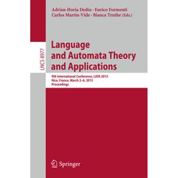 Springer Language and Automata Theory and Applications, Kartoniert (TB)