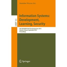Springer Berlin Heidelberg Information Systems: Development, Learning, Security, Kartoniert (TB)