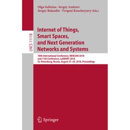 Springer Internet of Things, Smart Spaces, and Next Generation Networks and Systems, Kartoniert (TB)