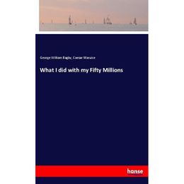 Hansebooks What I did with my Fifty Millions - George William Bagby, Caesar Maruice, Kartoniert (TB)