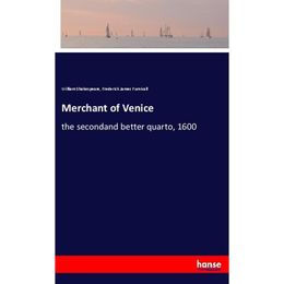 Hansebooks Merchant of Venice - William Shakespeare, Frederick James Furnivall, Kartoniert (TB)