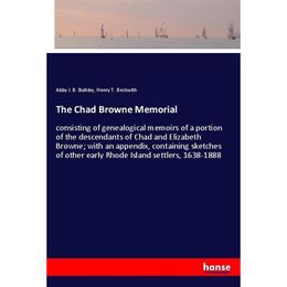 Hansebooks The Chad Browne Memorial - Abby I. B. Bulkley, Henry T. Beckwith, Kartoniert (TB)