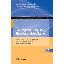 Springer Nature Bio-Inspired Computing - Theories and Applications, Kartoniert (TB)