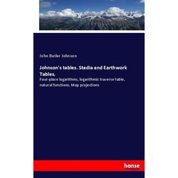 Hansebooks Johnson's tables. Stadia and Earthwork Tables, - John Butler Johnson, Kartoniert (TB)