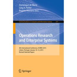 Springer International Publishing Operations Research and Enterprise Systems, Kartoniert (TB)