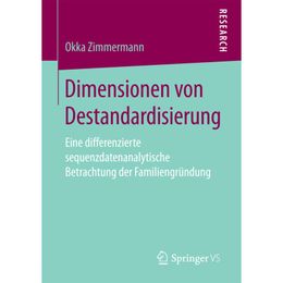 Springer Fachmedien Wiesbaden Dimensionen von Destandardisierung - Okka Zimmermann, Kartoniert (TB)