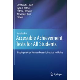 Springer Handbook of Accessible Achievement Tests for All Students, Kartoniert (TB)