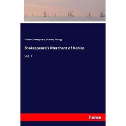 Hansebooks Shakespeare's Merchant of Venice - William Shakespeare, Brainerd Kellogg, Kartoniert (TB)