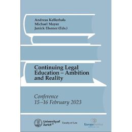 tredition Continuing Legal Education - Andreas Kellerhals, Kartoniert (TB)