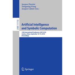 Springer International Publishing Artificial Intelligence and Symbolic Computation, Kartoniert (TB)