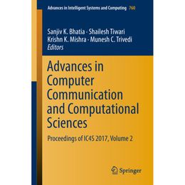 Springer Nature Advances in Computer Communication and Computational Sciences, Kartoniert (TB)