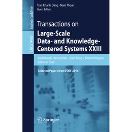 Springer Transactions on Large-Scale Data- and Knowledge-Centered Systems XXIII, Kartoniert (TB)