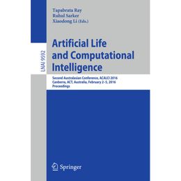 Springer International Publishing Artificial Life and Computational Intelligence, Kartoniert (TB)