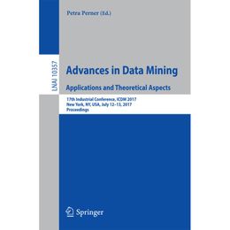 Springer Advances in Data Mining. Applications and Theoretical Aspects, Kartoniert (TB)