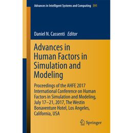 Advances in Human Factors in Simulation and Modeling, Kartoniert (TB)