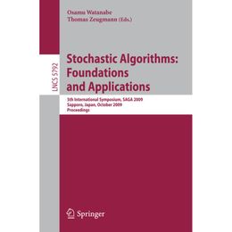 Springer Berlin Heidelberg Stochastic Algorithms: Foundations and Applications, Kartoniert (TB)