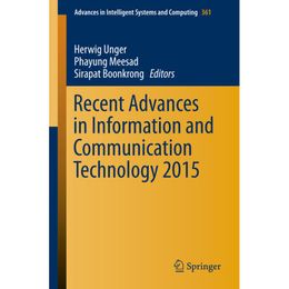 Springer Recent Advances in Information and Communication Technology 2015, Kartoniert (TB)