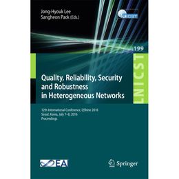 Springer International Publishing Quality, Reliability, Security and Robustness in Heterogeneous Networks, Kartoniert (TB)