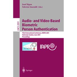 Springer Audio- and Video-Based Biometric Person Authentication, Kartoniert (TB)