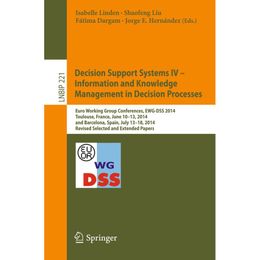 Springer International Publishing Decision Support Systems IV - Information and Knowledge Management in Decision Processes, Kartoniert (TB)
