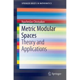 SpringerBriefs in Mathematics / Metric Modular Spaces - Vyacheslav Chistyakov, Kartoniert (TB)