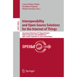 Springer International Publishing Interoperability and Open-Source Solutions for the Internet of Things, Kartoniert (TB)